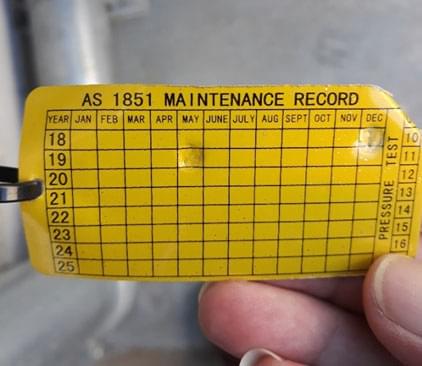 Fire Extinguisher Service Test Tag | Premier Services Group