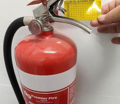 Fire Extinguisher Service Test Tag | Premier Services Group